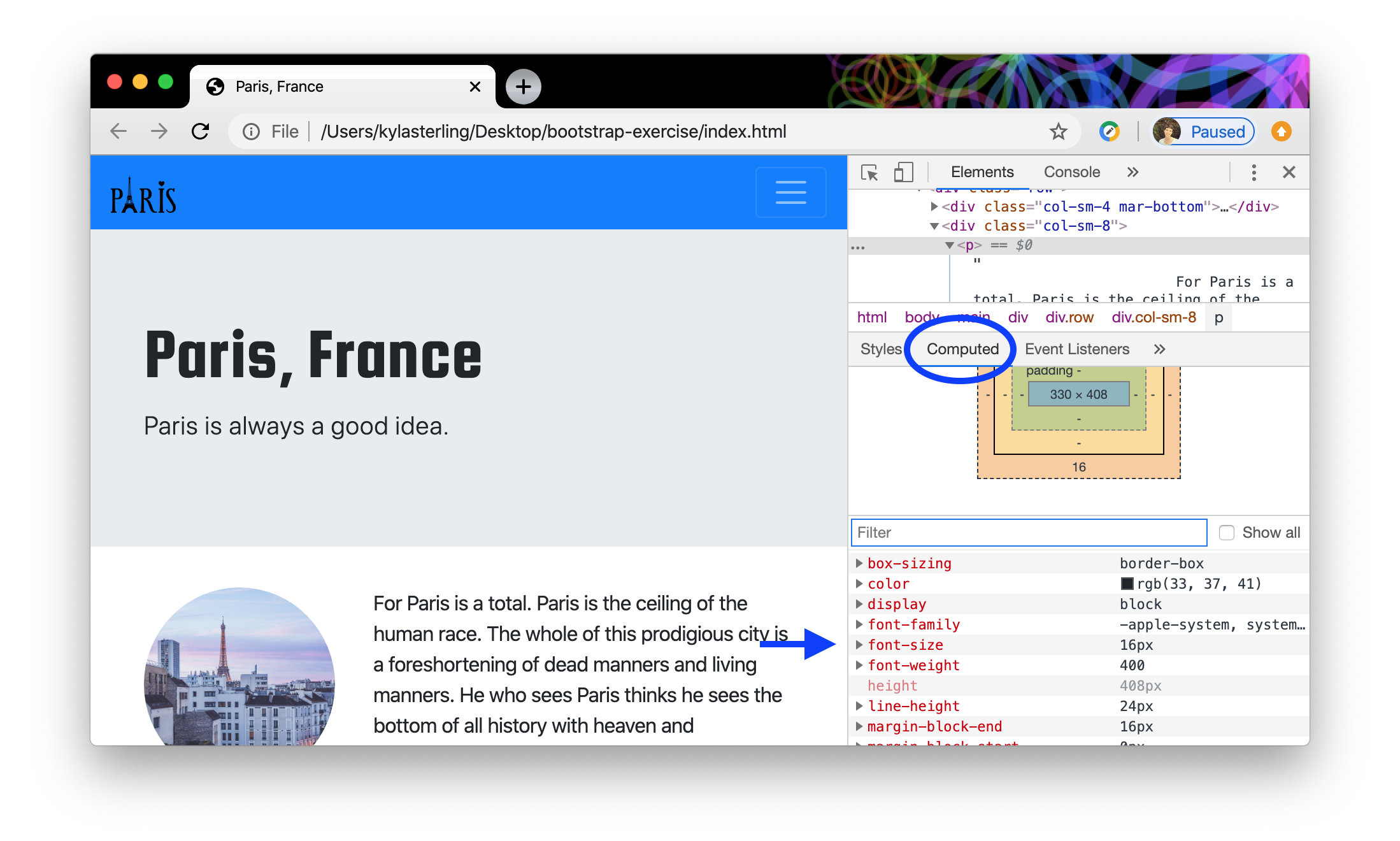 Responsive Optimization Exercise – Web Dev