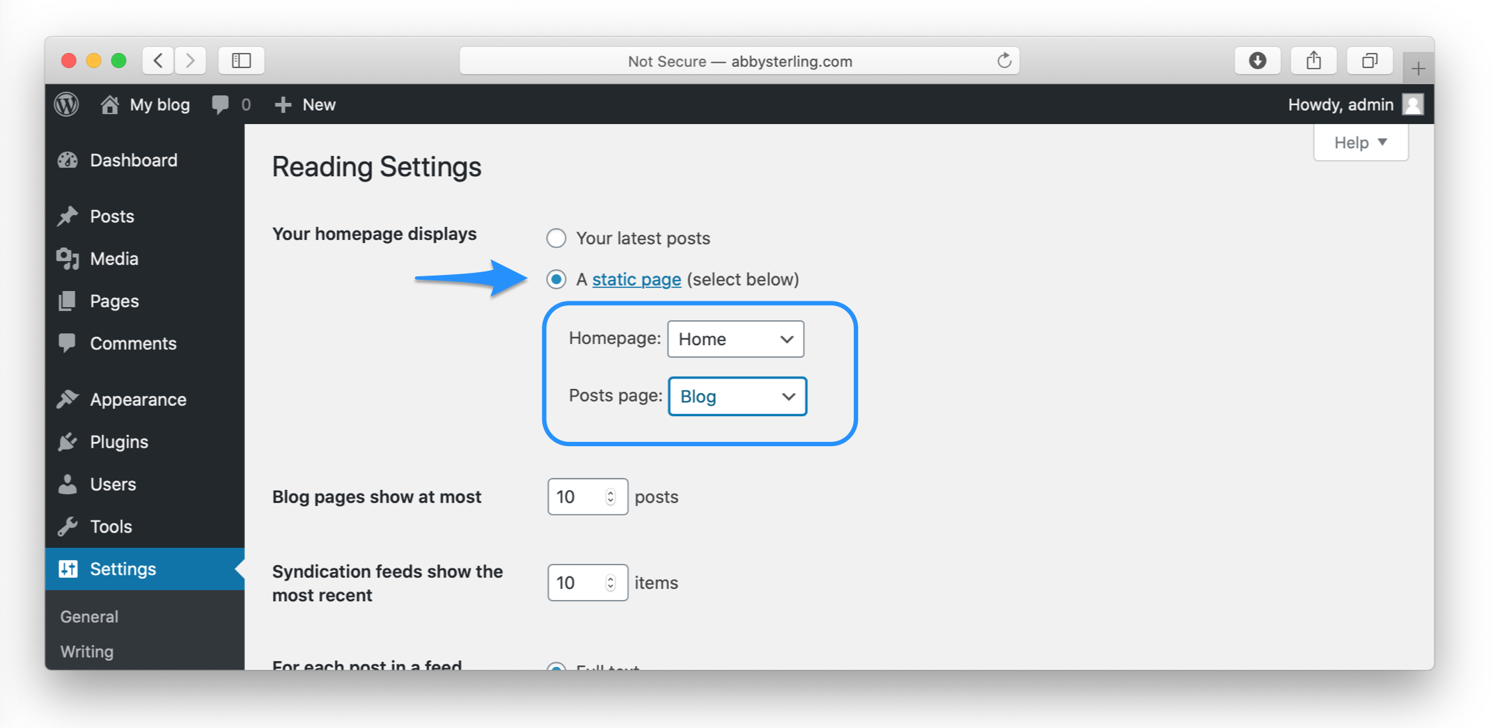WordPress Starter Steps – Web Dev