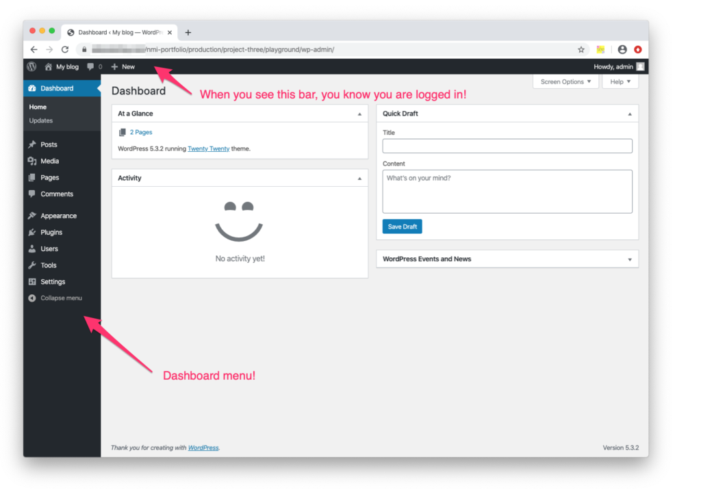 WordPress Playground – Web Dev