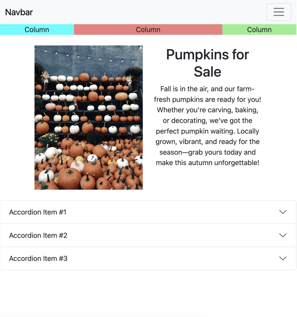 Bootstrap Grid Exercise – Web Dev